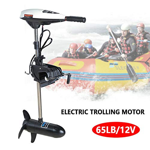 RANZHIX Trolling Motor 12V 65 lbs Shaft Bow Mount Electric Trolling Motor with Propeller for Inflatable Boats Fishing Boat