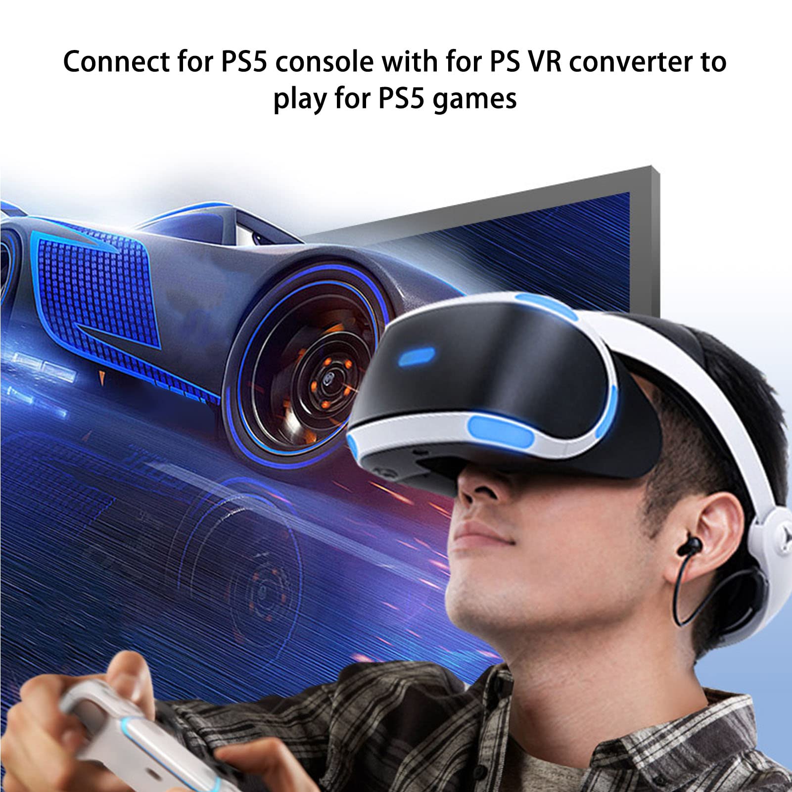 VR Game Adapter, Portable Plug and Play Stable VR Console Converter for somatosensory Game