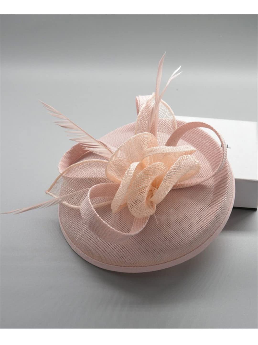 Women Chic Hat Cocktail Wedding Party Church Headpiece Headwear Feather Hair Accessories Black