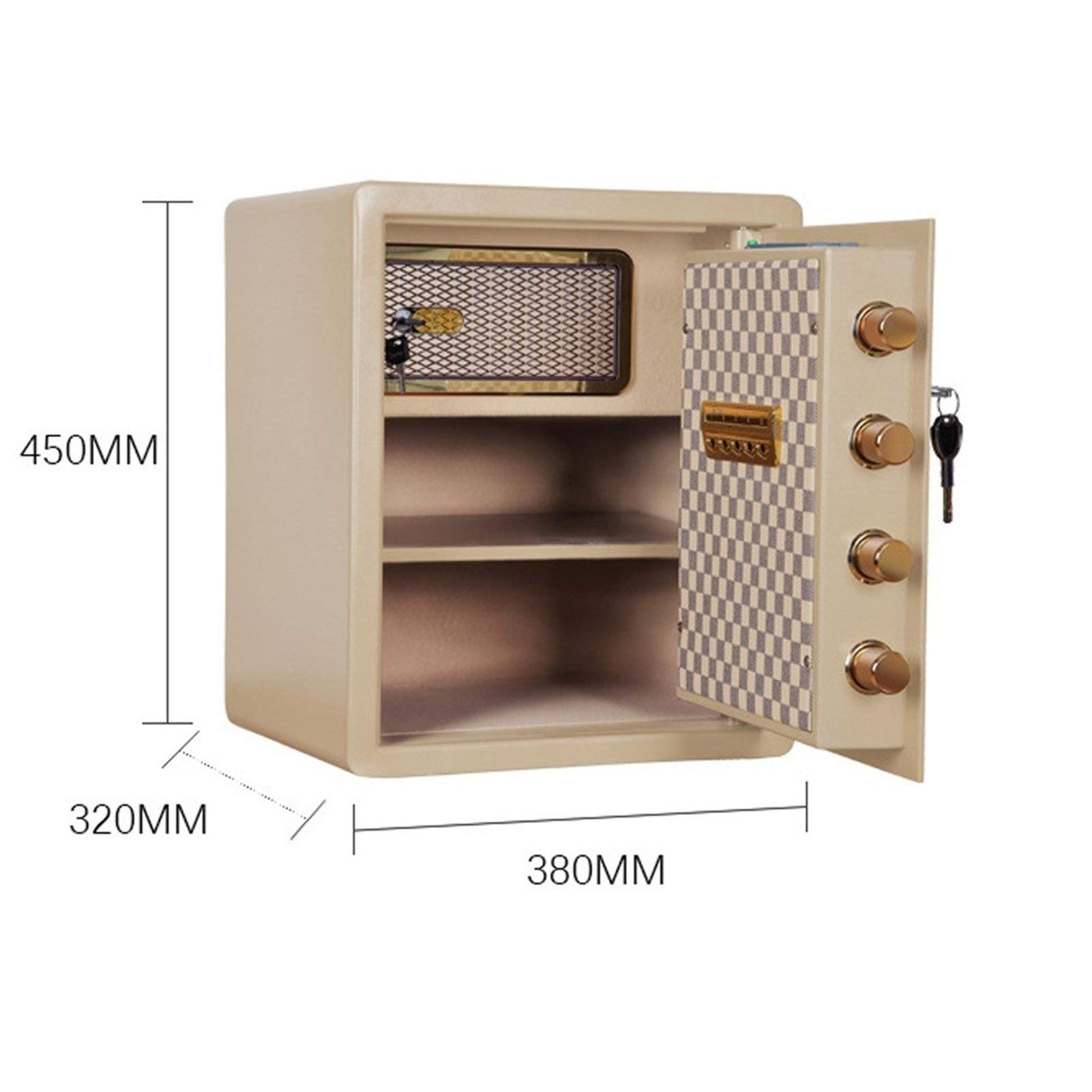 WELZIE Digital Security Safe Box, Large Home Electronic Keypad Safe, Security Safe Box, with Dial Special Own Interior Lock Box Safe, for Money and Document