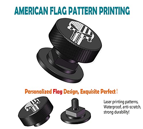 Welding Hood Helmet Pipeliner Fasteners-1Pair Black USA Flag Pattern Aluminum Helmet Pipeliner Headgear Replacement Parts Accessories Screws Flip Hood, Anti-Rust