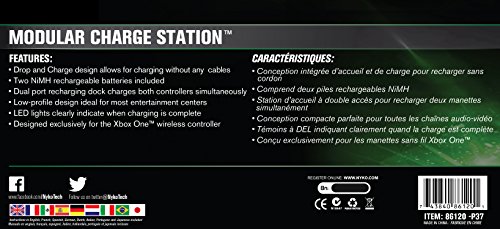 Nyko Modular Power Station - 2 Port Power Station with 2 Rechargeable Batteries for Xbox One