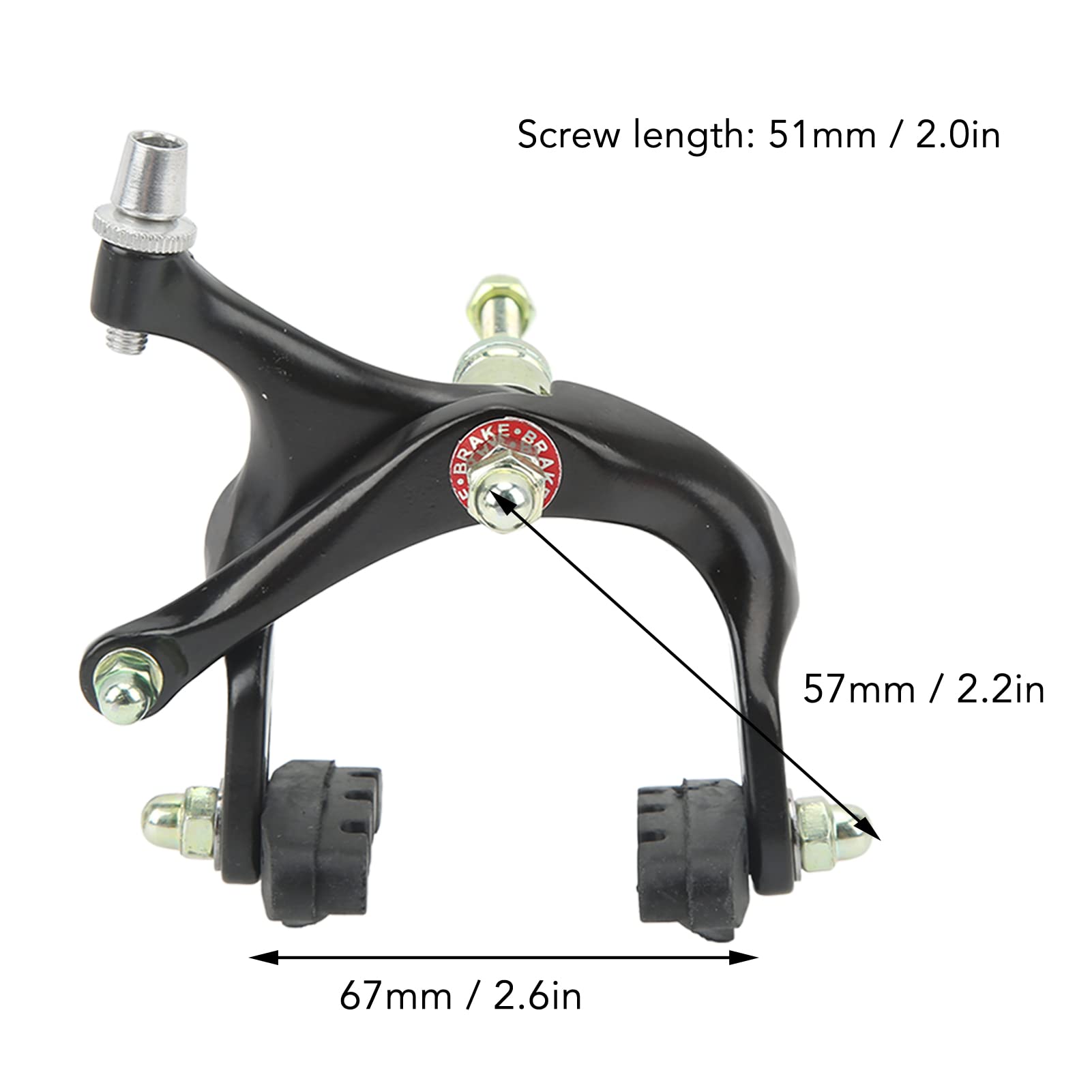 VGEBY Road Bike Brake Caliper Aluminum Alloy C Clamp Brake UT Caliper Bike Replacement Accessories for Riding Cycling (Front Caliper)
