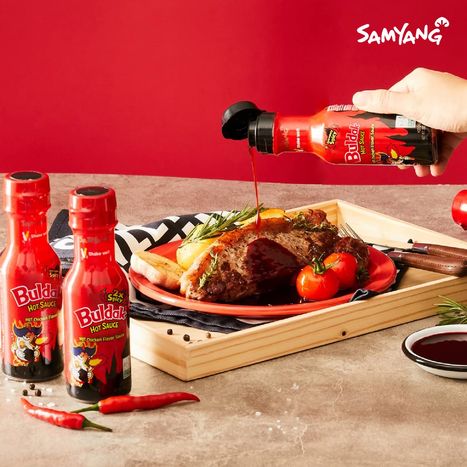Samyang 2XBuldak Korean Spicy Hot Chicken Flavor Sauce 7oz (Pack of 1)