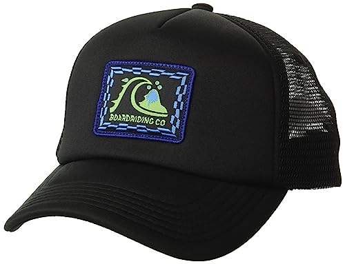 Quiksilver Boys' Sneaky Peak Snapback Trucker Hat, Black, One Size