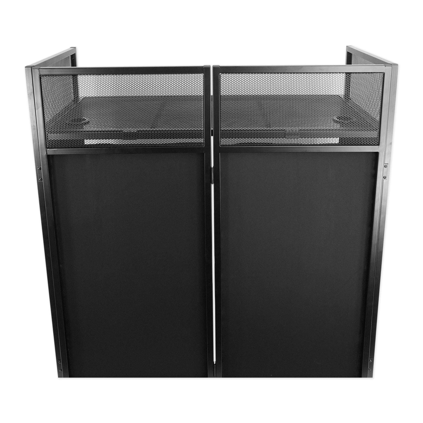 Rockville ROCKBOOTH XL DJ Event Booth Facade w/Built in 24” x 48” Table + Travel Bag + Scrims