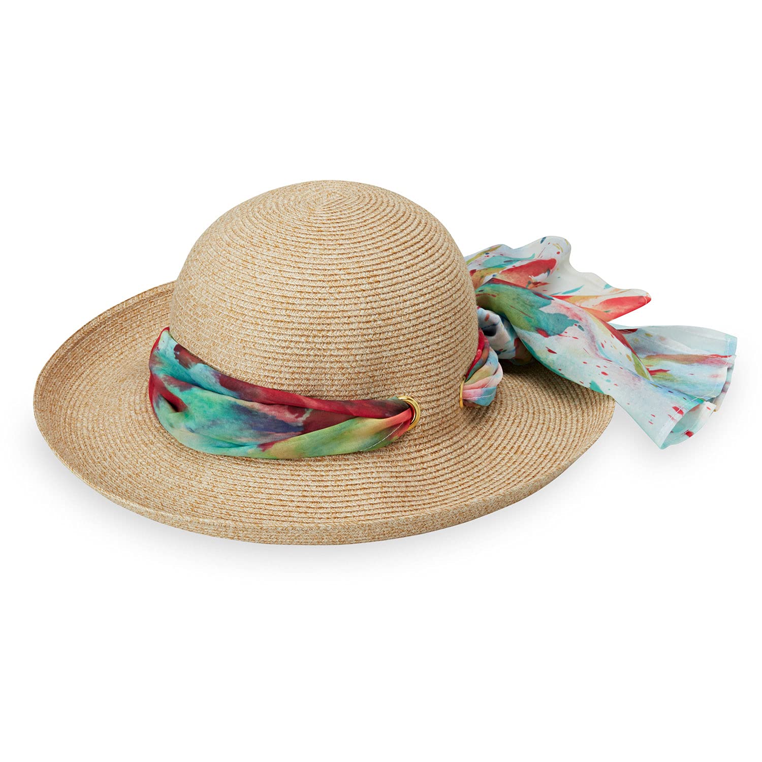 Wallaroo Hat Company – Women’s Lady Jane Sun Hat – UPF 50+ Sun Protection, Wide Brim, Packable Design and Adjustable Sizing for Medium Crown Sizes – Sun-Smart Hat for Elegant Outdoor Events (Leaves)