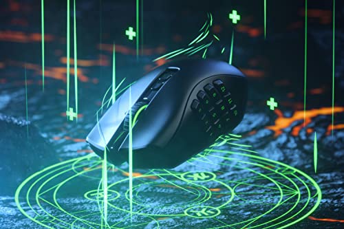 Razer Naga Pro - Modular Wireless Gaming Mouse with Interchangeable Side Panels (19 + 1 Programmable Buttons, Optical Mouse Switch, 20K DPI Focus+ Optical Sensor, 3 Swappable Side Plates) Black