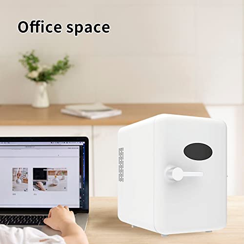 Saint Kang Skincare Fridge Hot&Cold, Portable Makeup Fridge, AC/DC Beauty Fridge for Bedroom, Office and Car(White) (4L)