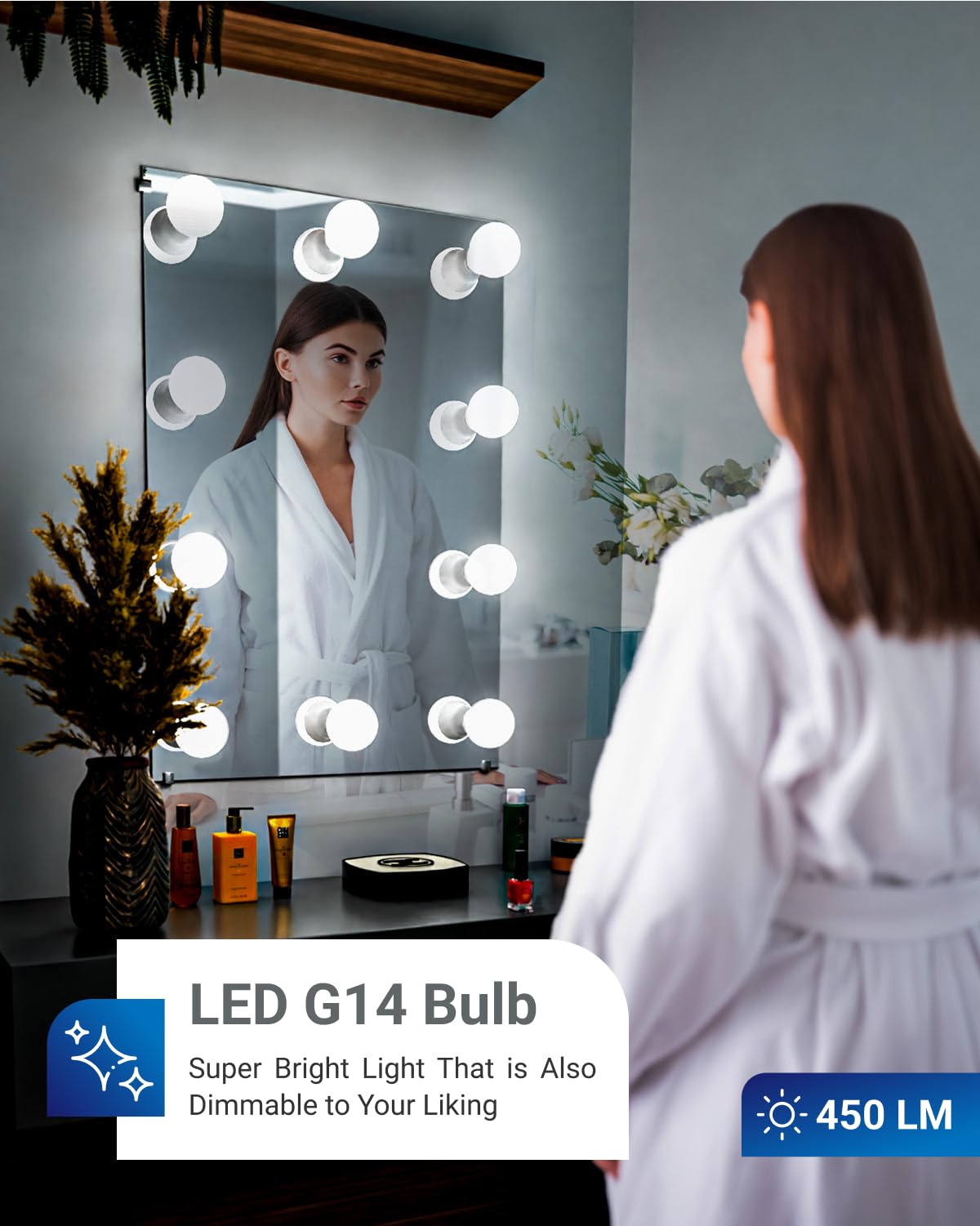 Sunco 6 Pack E12 LED Bulbs Candelabra CRI92 5000K Daylight, 5W Equivalent 40W, 450 Lumens, Small Edison Screw Base E12, Non-Dimmable, Frosted Decorative G14 Globe Vanity Light Bulbs – UL