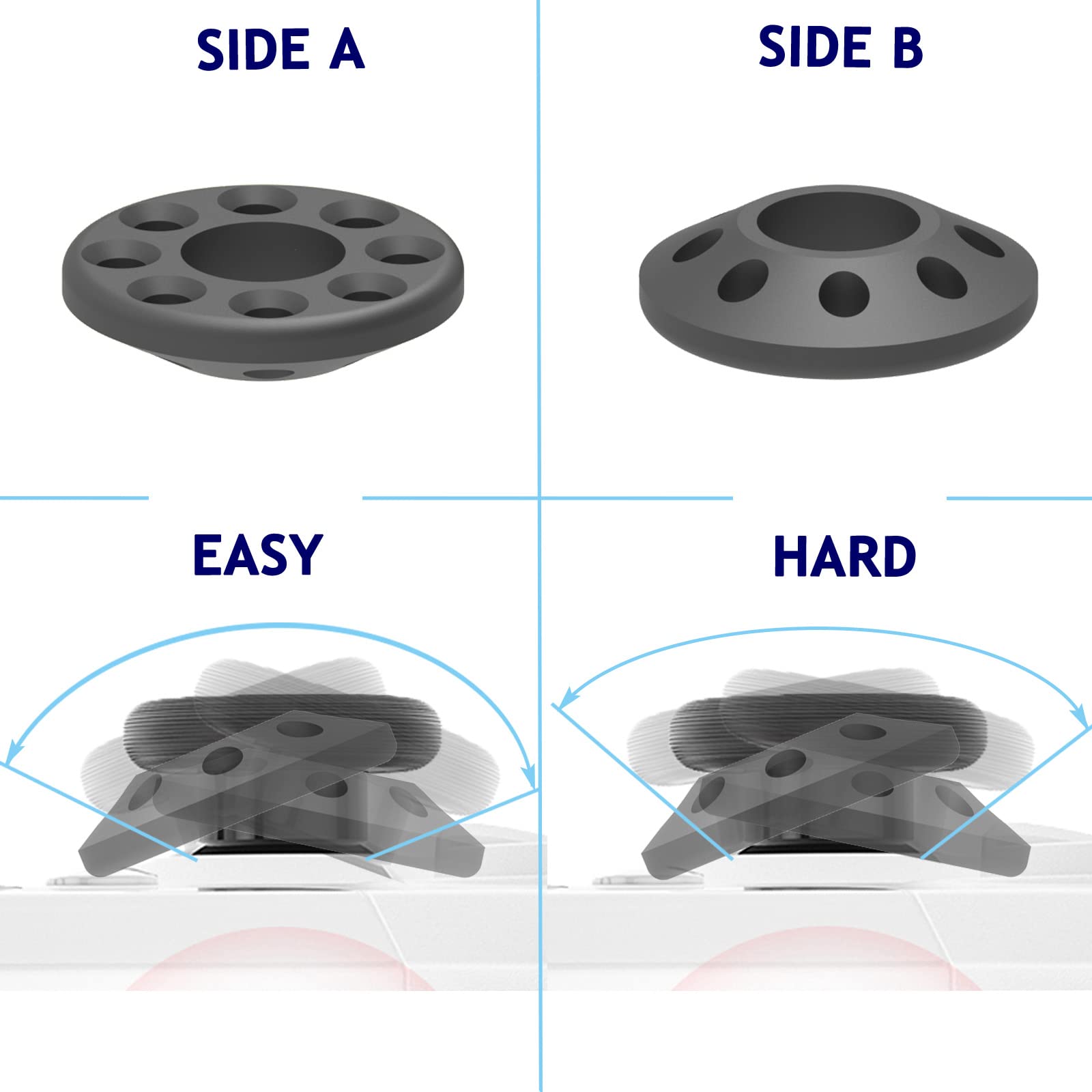 yothchose Compatible with PowerA Nintendo Switch/PowerA Xbox Series X S Controller Precision Rings Aim Target Motion Rings Thumstick Joystick Loop Rings Accessories Easy Hard Strength