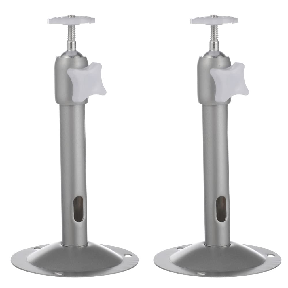 VizGiz 2 Pack Surveillance Camera Bracket Universal Security CCTV Camcorder Holder Stand Aluminium Alloy 17cm Long Arm 1/4 inch Screw Ceiling Mount for Indoor Outdoor IP Cam System DVR Projector