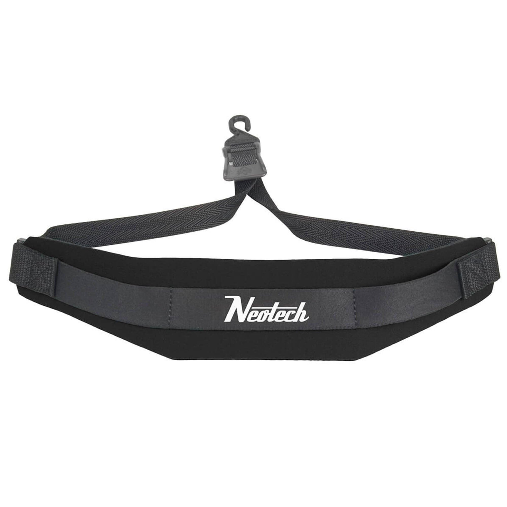 Neotech Saxophone Strap - Regular - Open Hook Neck Strap for Saxophone, Clarinets, English Horns & More - Comfortable Neoprene Instrument Neck Strap - Black