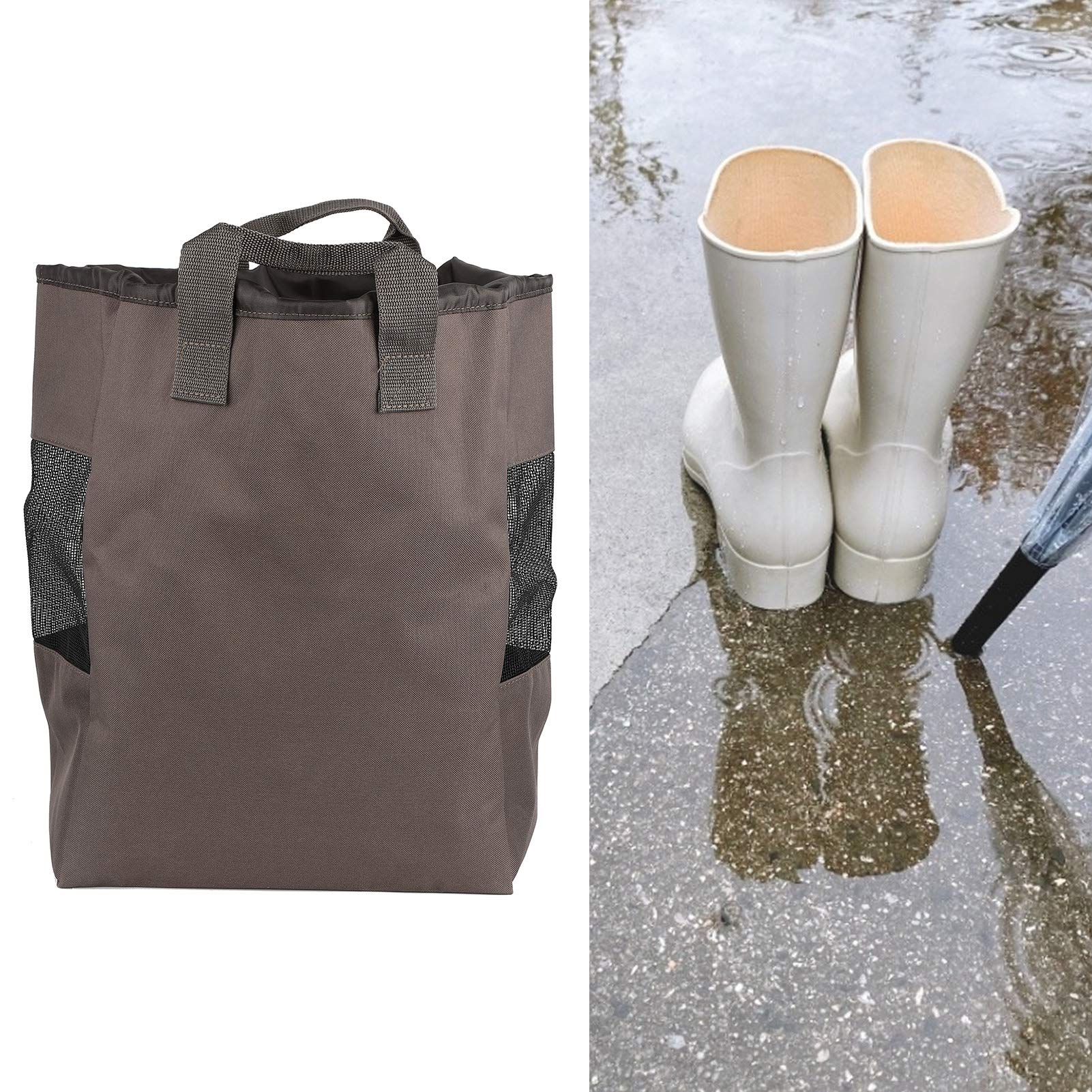 Rain Shoe Bags, Rain Boot Bag, Oxford Cloth Material High‑quality Drawstring Bag Design For Skiing Hiking