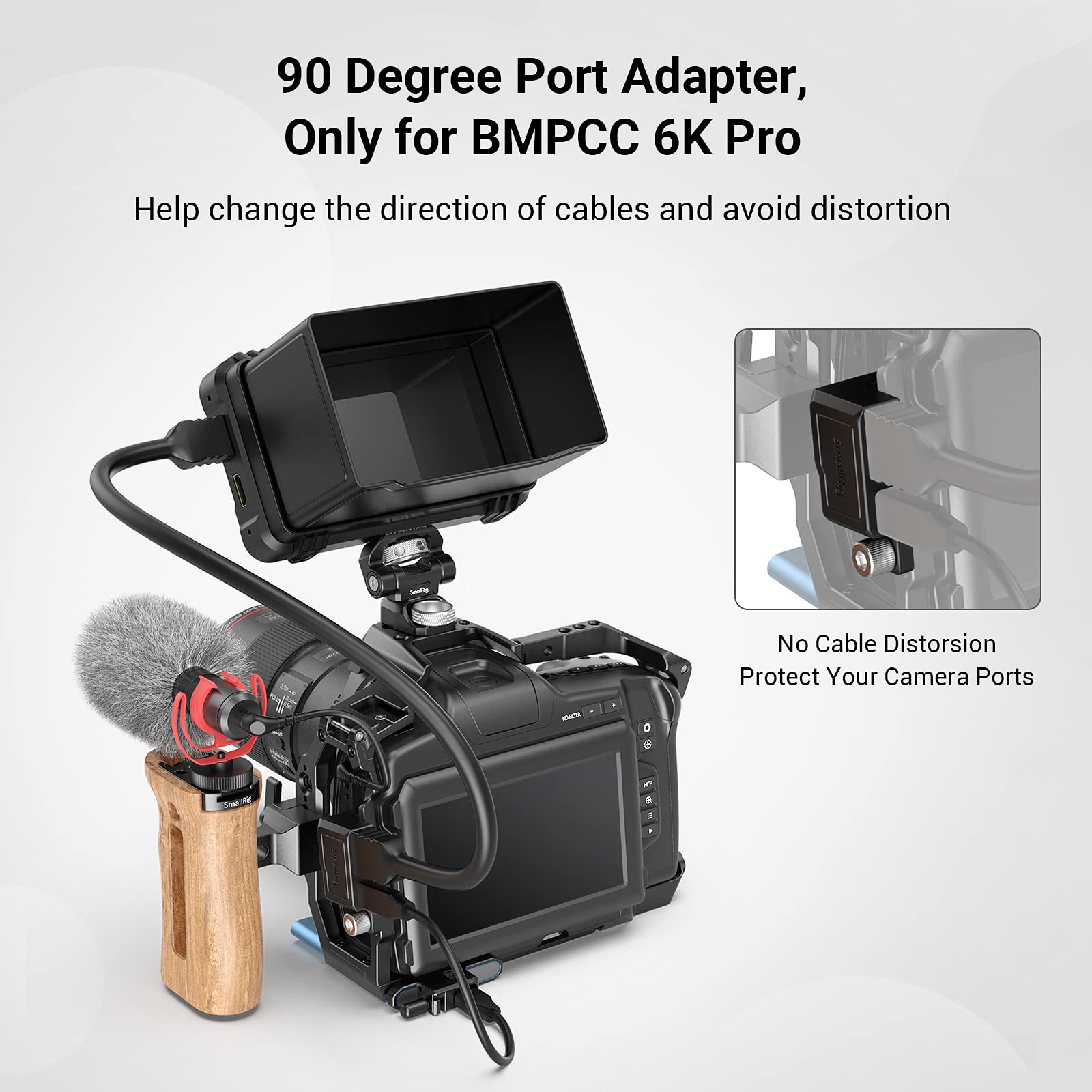 SmallRig Dedicated Right-Angle Adapter Only for BMPCC 6K Pro - 3289