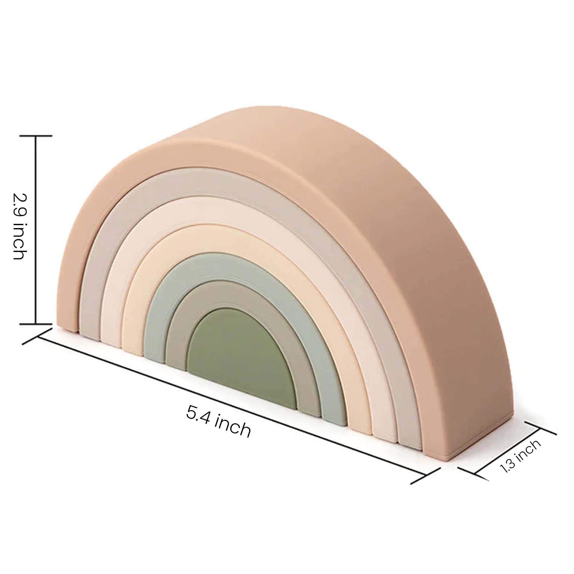 YOUNG ABILITY Rainbow Stacker (Neutral Color (7 Layers))