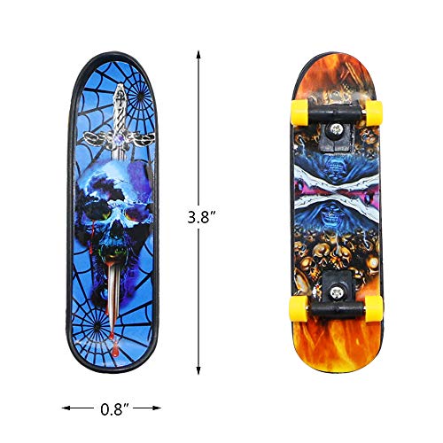 Oruuum 24 pcs Professional Finger Skateboard, Mini Skateboard with Pattern On Both Sides, Creative Fingertip Movement for Adults and Children (Random Mode).