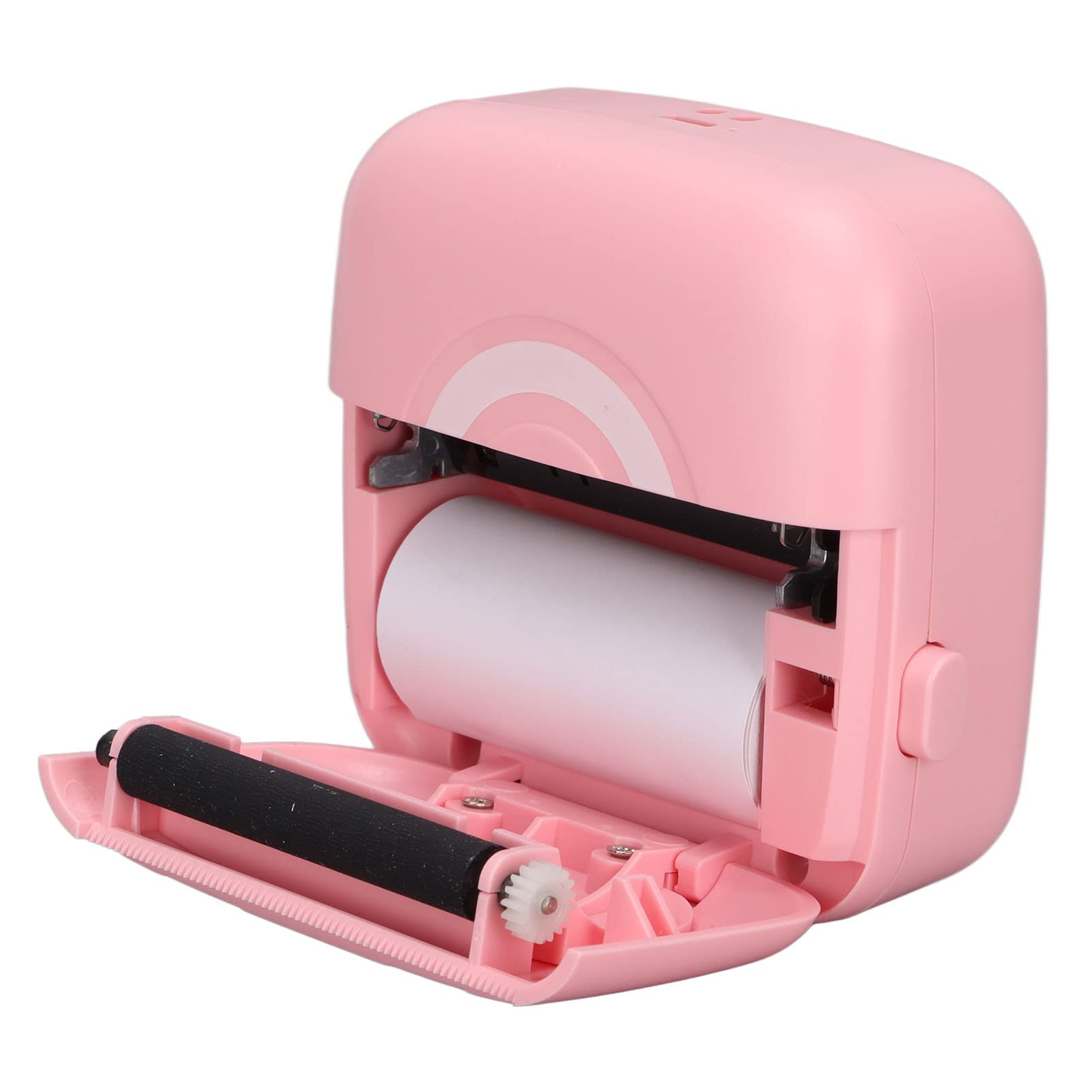 Sanpyl Mini Printer, 200DPI Resolution Inkless Thermal Printer, Ergonomic Lightweight Portable Printer for Home Office Travel Gift(Pink)