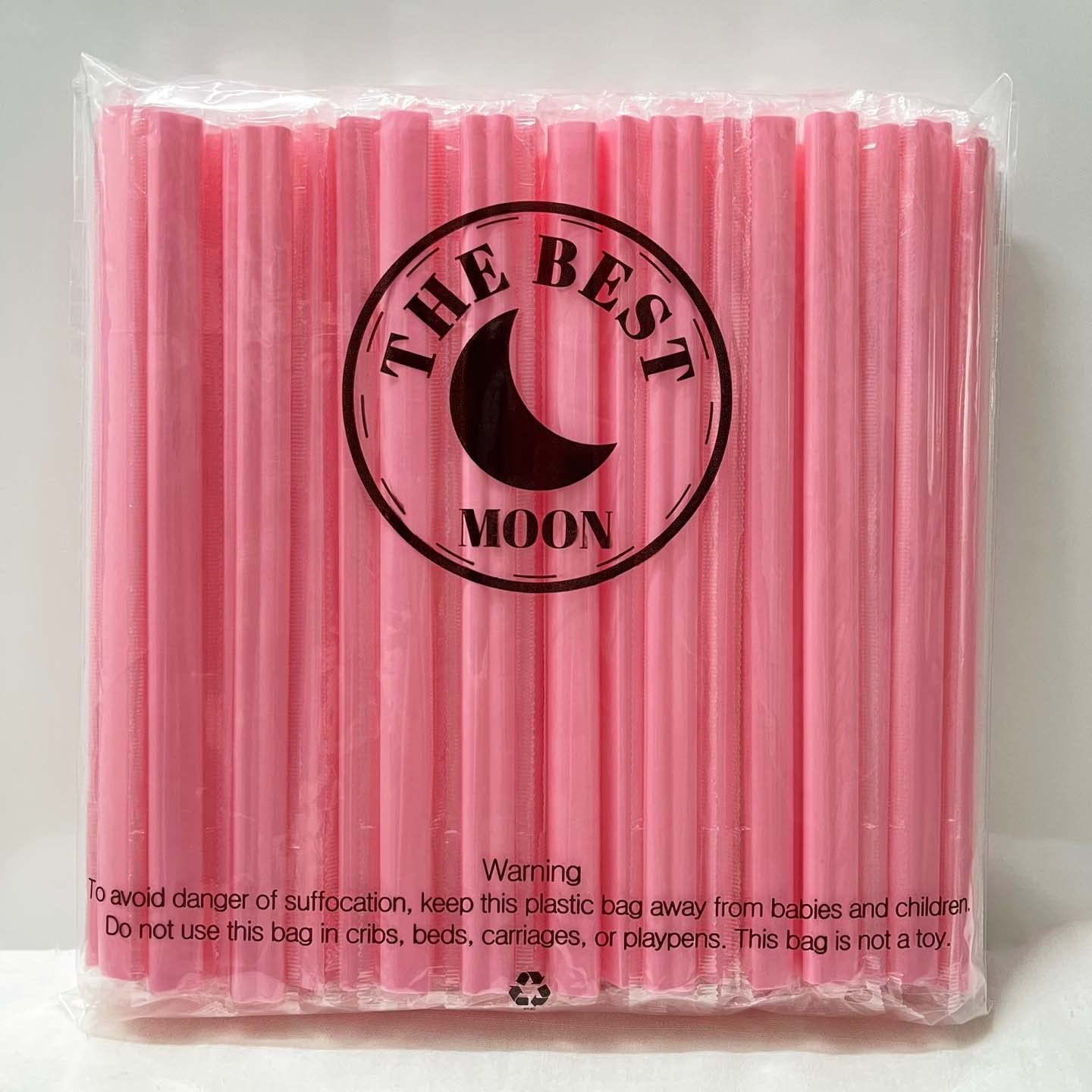 The best MOON Jumbo Smoothie Straws Heart shaped Pink Straws Disposable Drinking cute straws Individually Wrapped Pink Plastic Straws milkshake Valentines day Champagne valentine's day 50pcs