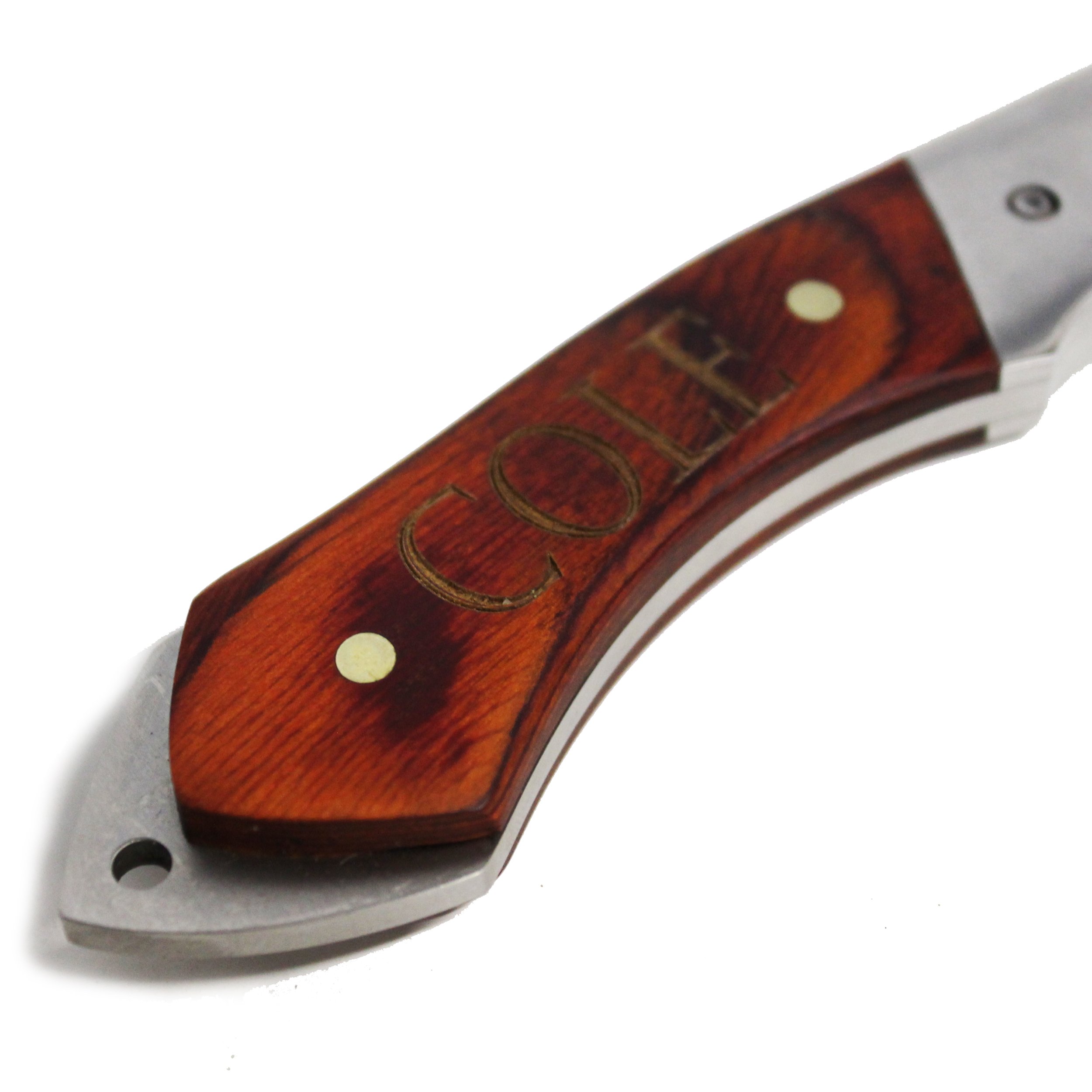 My Personal Memories Premium Custom Engraved Fixed Blade Knife with Sheath, Wood Handle Hunting Knives For Men - Customized