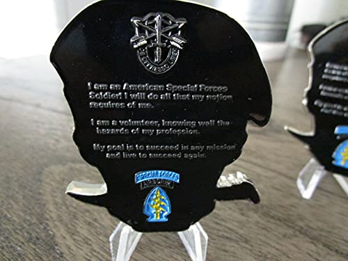 US Army 20th SFG(A) Special Forces Group Creed Green Berets Skull Challenge Coin