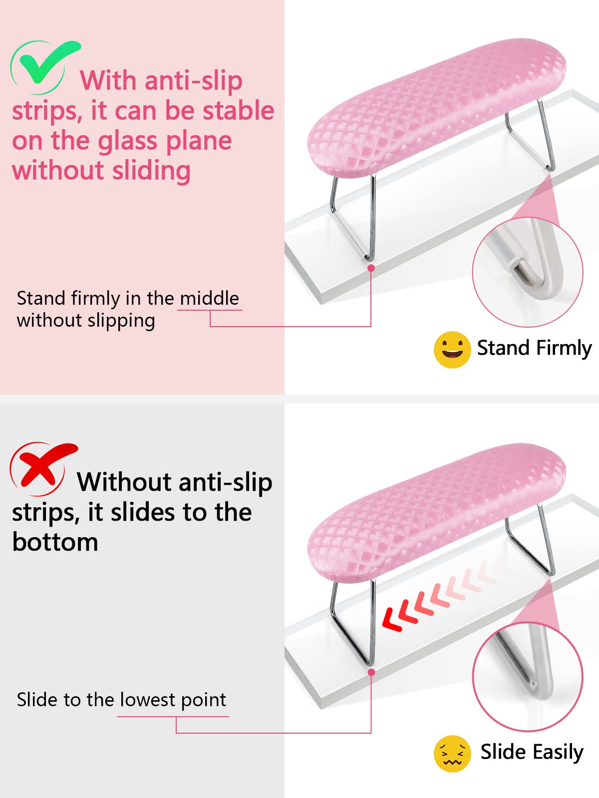 Nail Arm Rest, Microfiber PU Leather Manicure Arm Rest for Nails, Professional Hand Rest for Nails Pillow Cushion, Nail Art Accessories Tool for Nails Tech (1 Pack White)
