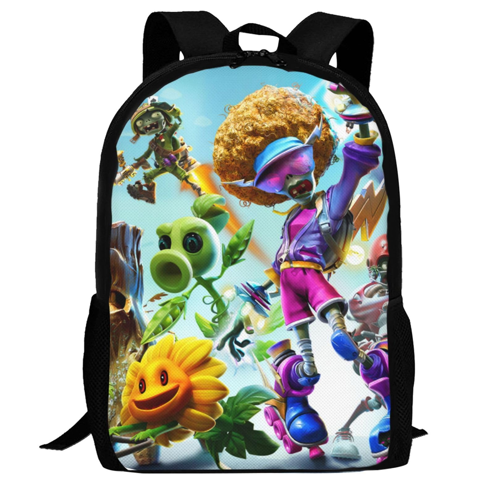 RACEK Plants Game Backpack Cartoon Laptop Backpacks Travel Zombies Daypack Adjustable Straps Bags