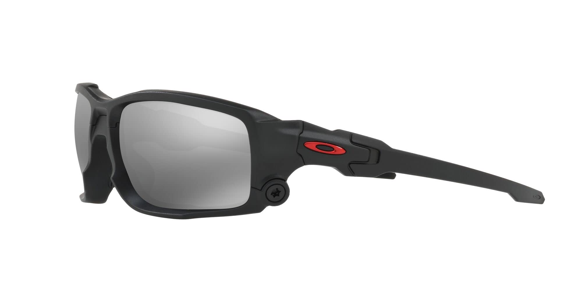 Oakley Men's OO9329 Ballistic Shocktube Rectangular Sunglasses, Matte Black/Black Iridium, 61 mm