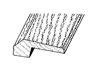 Overlap Edging (36" x 2" Wide x 3/8"-7/16" Overlap, Red Oak)