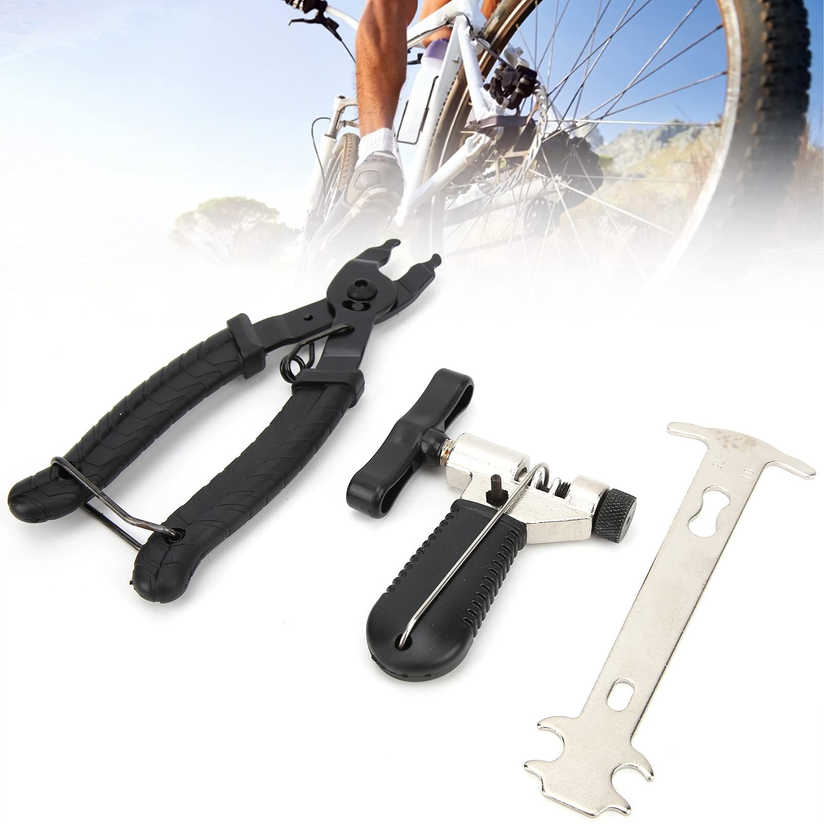 Vifemify Mountain Bike Chain Pliers Remover Chain Breaker Splitter Tool Checker Mountain Bike Chain Repair Tool Set Easy to use
