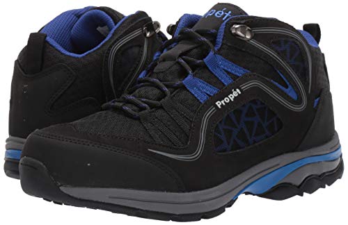 Propét Women's Peak Shoe, Black/Royal Blue, 09 D US