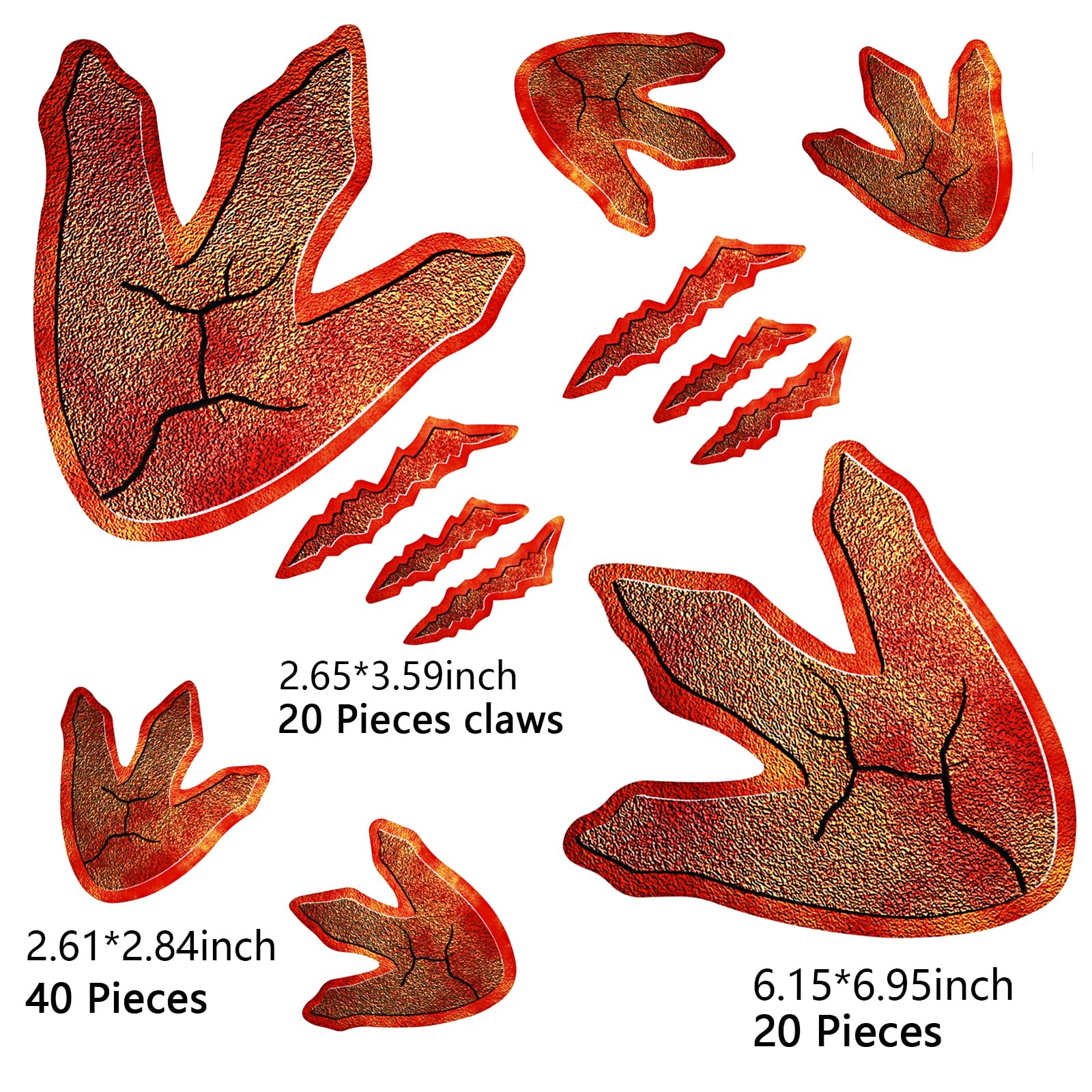 QUXOZHLU 80 Pieces Dinosaur Decor Footprints Dinosaur Party Decorations Dinosaur Wall Decals Peel and Stick Dinosaur Wall Stickers Floor Decals Dinosaur Room Decor for Boys,Baby,Bedroom,Nursery