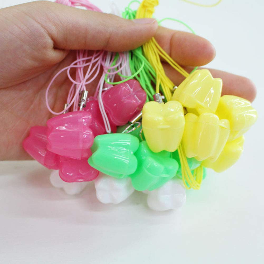 Redsa Tooth Saver Box, Plastic Tooth Saver Necklace with String, Tooth Keepsake Holder Organizer Tooth Fairy for Kids School Events Dental Offices