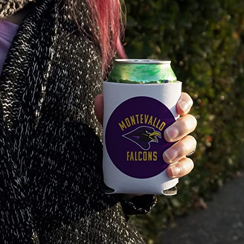 University of Montevallo Falcons Logo Can Cooler - Drink Sleeve Hugger Collapsible Insulator - Beverage Insulated Holder