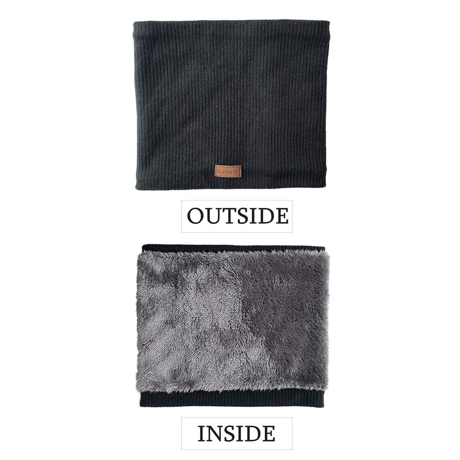 NovForth Winter Neck Warmer Men Ski, Neck Gaiter Face Scarf Women, Fleece Scarf for Men Gaiter Mask, Thick Windproof Scarves