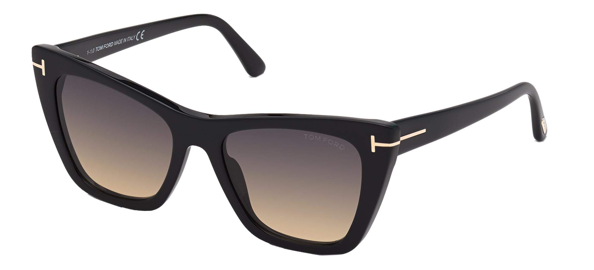 Tom Ford POPPY-02 FT 0846 Shiny Black/dark Grey Shaded 53/18/140 Unisex Sunglasses