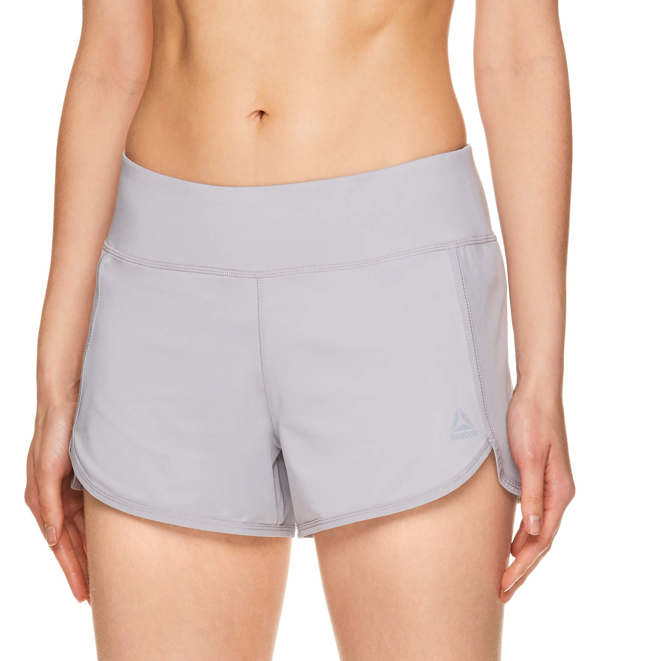 Reebok Women's Athletic Workout Shorts - Gym Training & Running Short - 3 Inch Inseam - Mara Silver Sconce, X-Small
