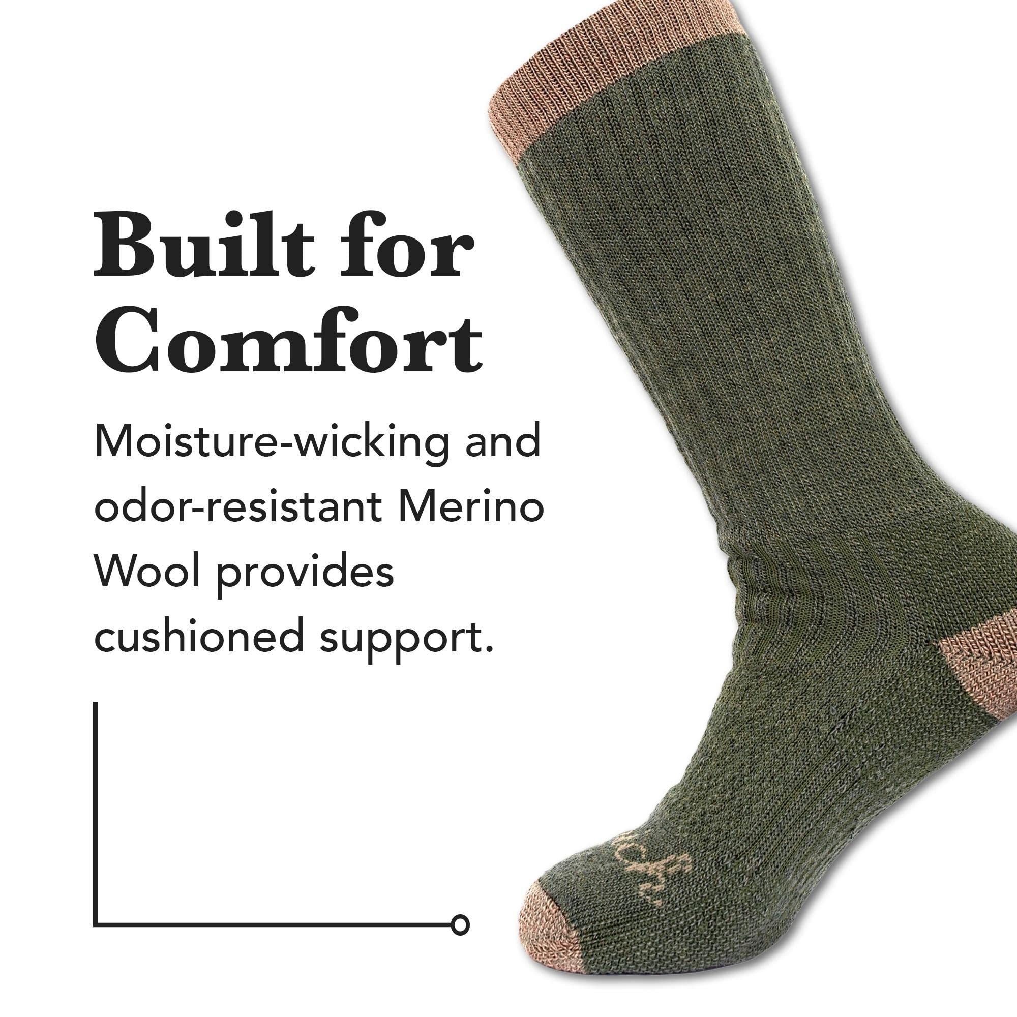 Woolrich, Wool Hunting Boot Socks for Men and Women (Medium) - Made in USA