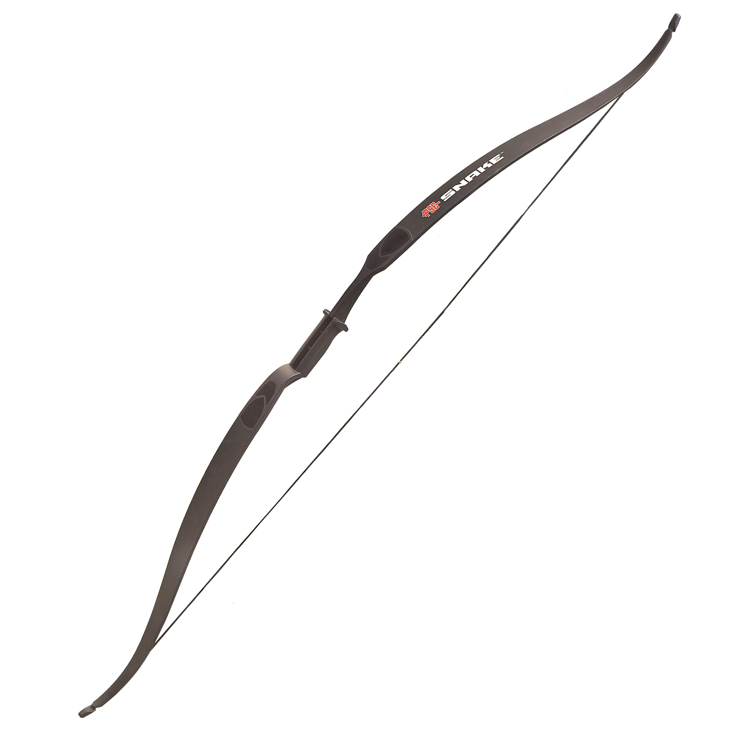 PSE Archery 60 Inch Lightweight Snake Pro Max 54 Traditional Recurve Right or Left Hand Kids Bow Kit with Arrow Rest, String Nock, Black