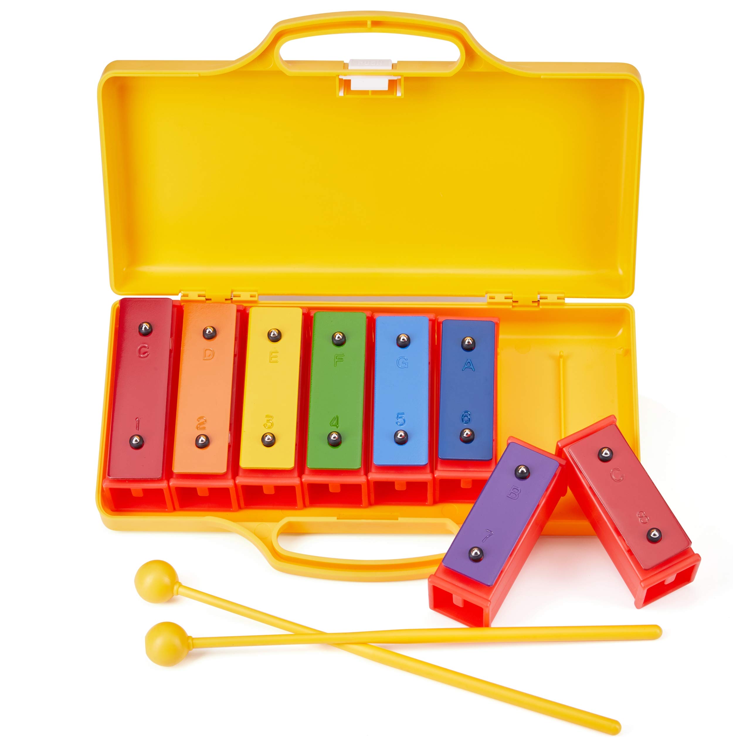 RAONZENA Professional Xylophone 25note, Glockenspiel,Xylophone for kids,Xylophone for gift,Glockenspiel that learns the basics of music (8note rainbow)