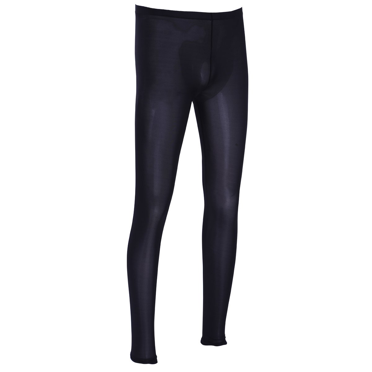 WinChang Men's Ice Silk Long John Underwear Compression Baselayer Thermal Legging Tight Pant Mesh Trousers 03 Gray A XX-Large