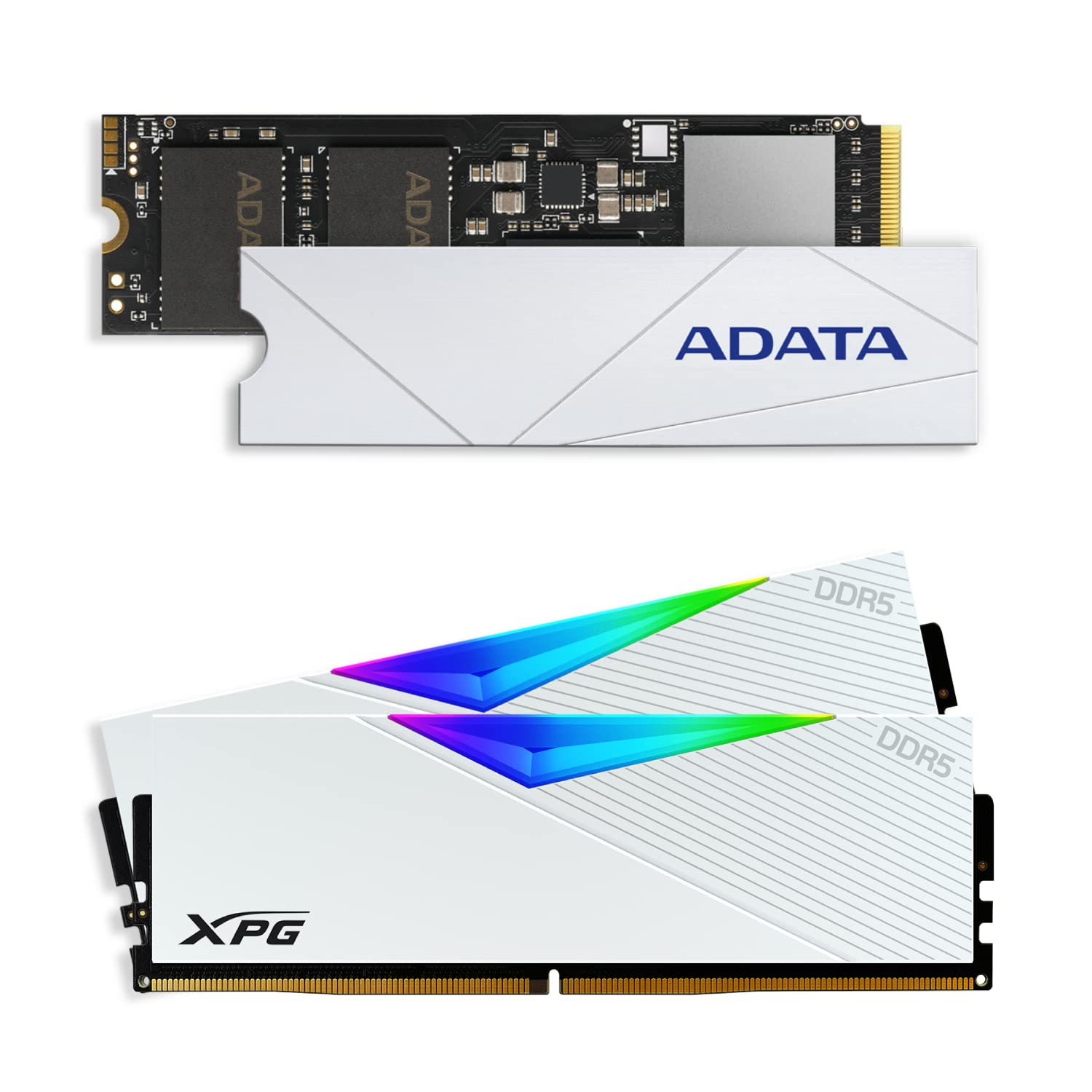 XPG Lancer DDR5 RGB 5200MHz 32GB (2x16GB) Desktop Memory with ADATA 1TB Premium SSD M.2 2280 PCIe Gen4 NVMe SSD Bundle