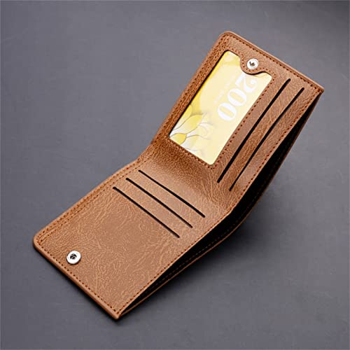 Wallet Envelope System Fashion ID Short Wallet Solid Color Men Open Purse Multiple Card Slots Clutch Bag Bee Wallet Leather