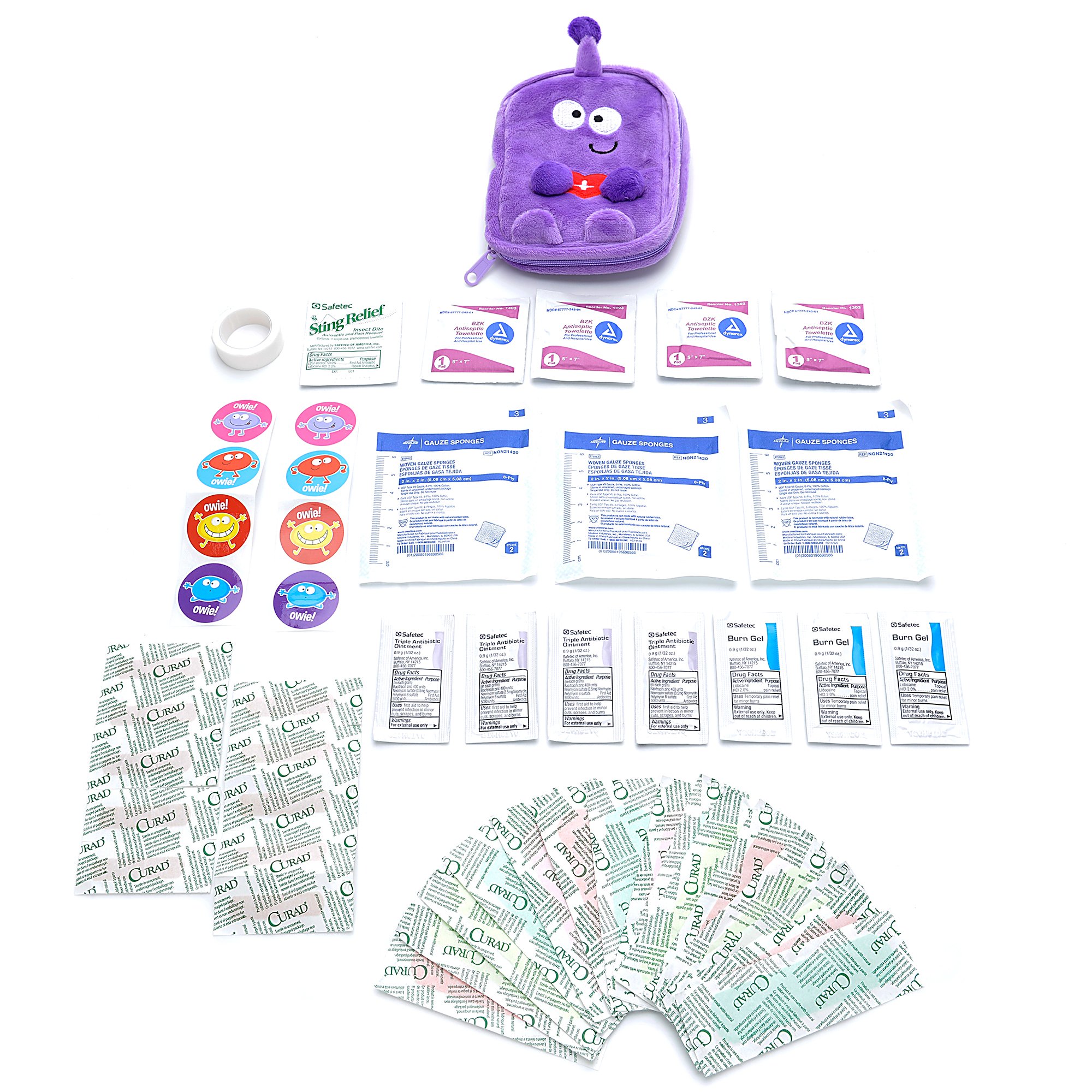 Owie Small Mini Compact First Aid Kit for Parents on The Go and Hanging in a Diaper Bag, Travel, Purse or Use it at Home or Outdoor