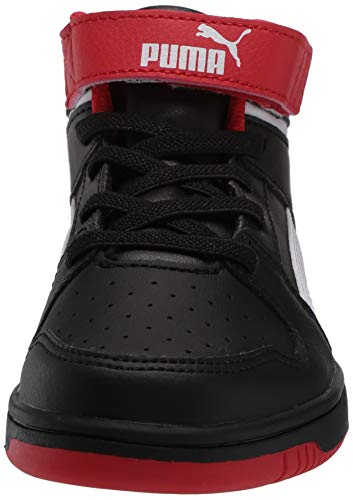 PUMA Rebound Layup Sl (Big Kid) Puma Black/High Risk Red/Puma White 5.5 Big Kid M