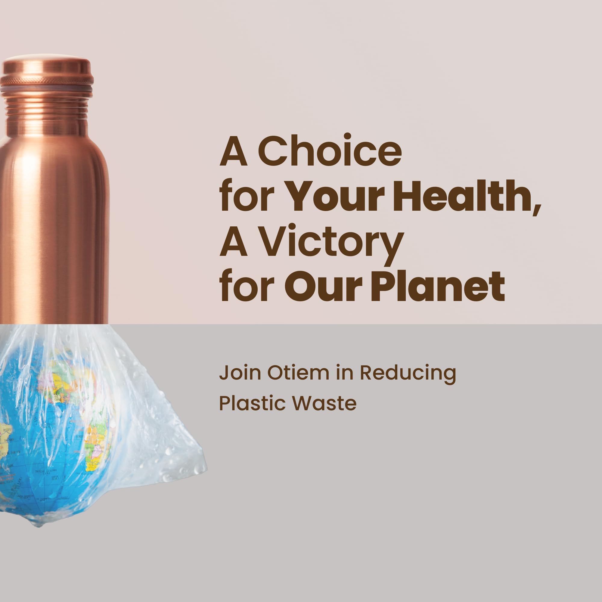 Otiem 34oz Pure Copper Water Bottle for Drinking β Large Handcrafted Ayurvedic Copper Water Bottle, Leak Proof Lid β Smooth Finish Copper Bottle Water Vessel β 100 Copper Drinking Water Bottle 34 Oz