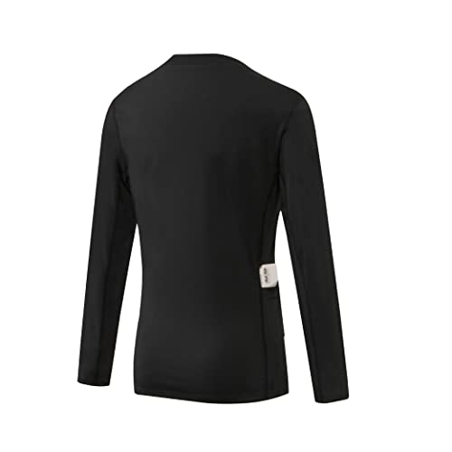 Women's 3 Pack Dry Fit Athletic tightfitting V-neck Long Sleeve,Black,Wine Red,Dark Green,Medium