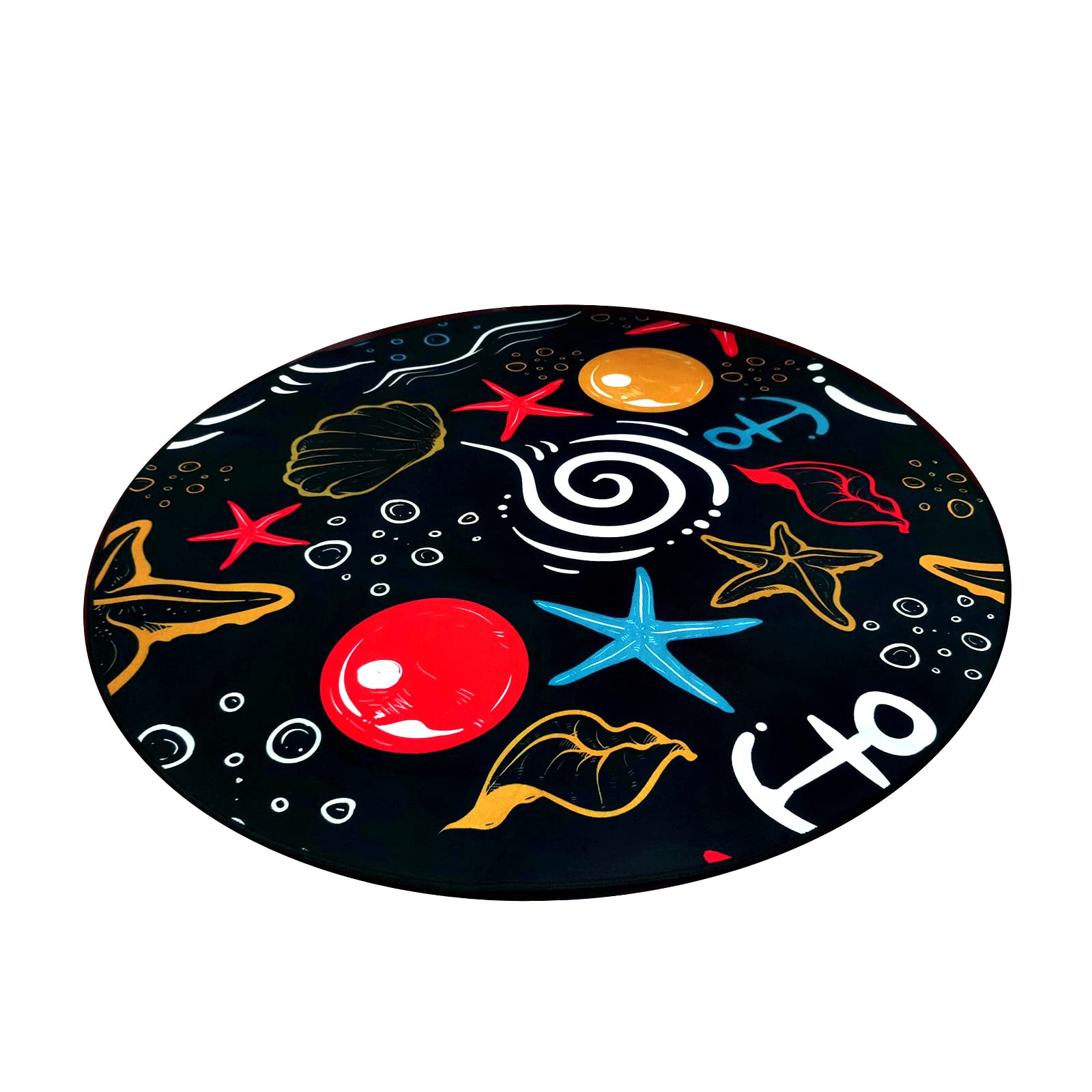 Vr Mat 47" Sea World Large Vr Floor Rug Edge Sensing Soft Non Slip Skin Friendly VR Walking Platform