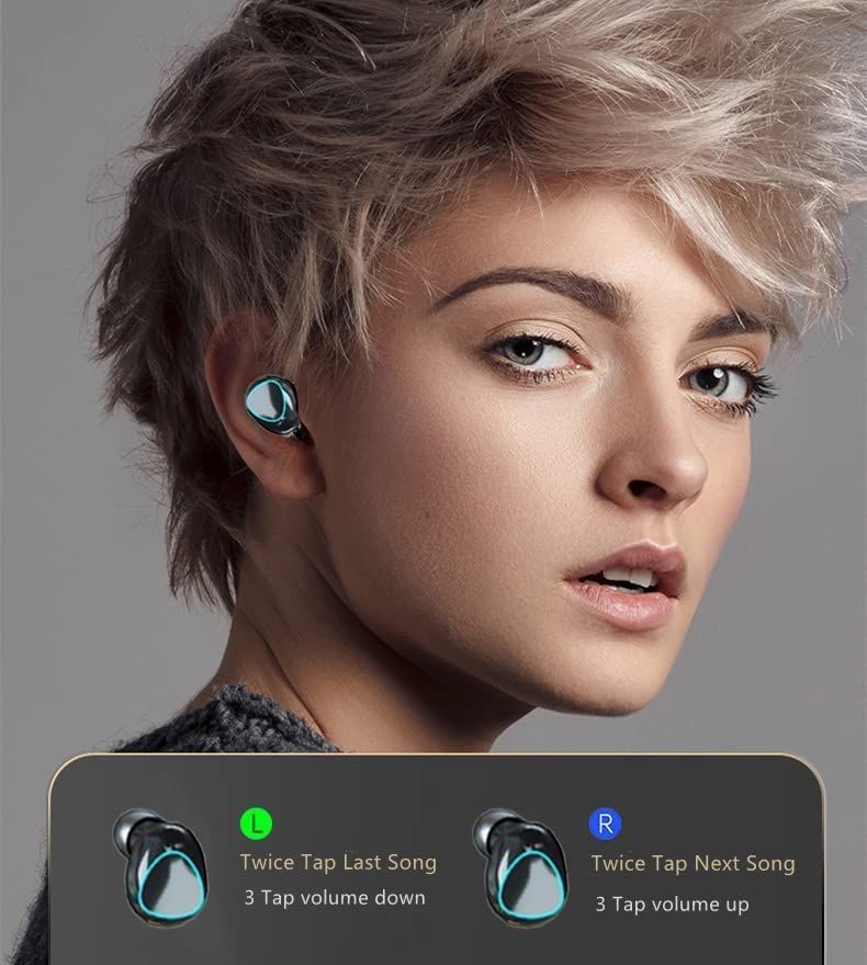 NIUTA Wireless Earbuds,Bluetooth Headphones 136Hr Playtime Sports Ear Buds with Digital Display Charging Case, IPX7 Waterproof Headset with Microphone Cordless Earphone for iPhone Andriod TV Phone