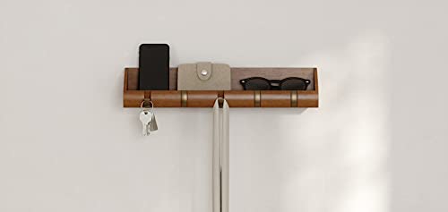 Umbra Cubby Entryway Organizer, Light Walnut/Warm Gold